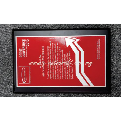 CUSTOMIZE PLAQUE wooden plaque + 2D etching alumrecessed background ...